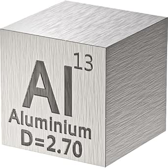 Aluminum Cube - Metal Element Cubes - Laser Engraved Density Cube set for a Periodic Table of ...