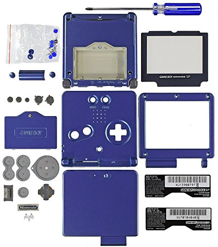Amazon.com: Game Boy Advance SP [GBA SP] Replacement Shell [Blue/Cobalt ...