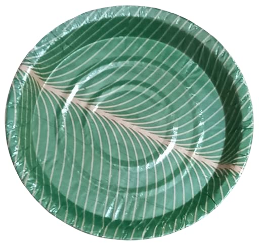 Buy AMMA Associates Disposable 8" Tiffin Plate (Green)|100% Natural ...