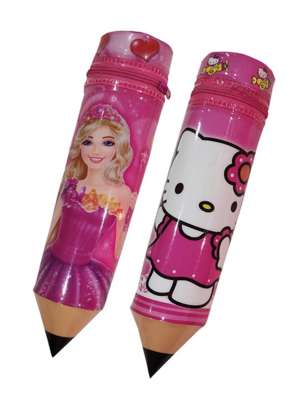 Pukka Cartoon Printed Pencil Shape Pencil Box for Kids Pen/Pencil ...