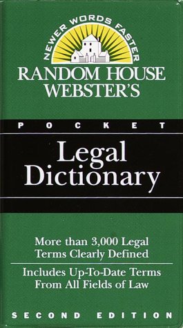 Amazon.com: Random House Webster's Pocket Legal Dictionary ...