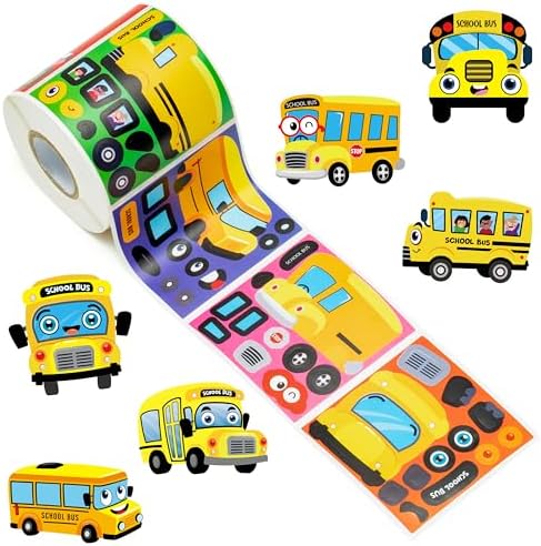 Amazon.com: Haooryx 300pcs Make Your Own School Bus Scene Sticker Roll ...