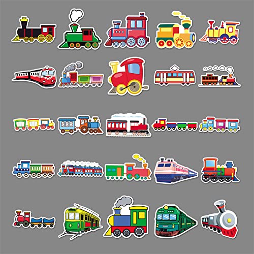 Train Stickers 50Pcs Waterproof Cartoon Transport Stickers for Laptop ...