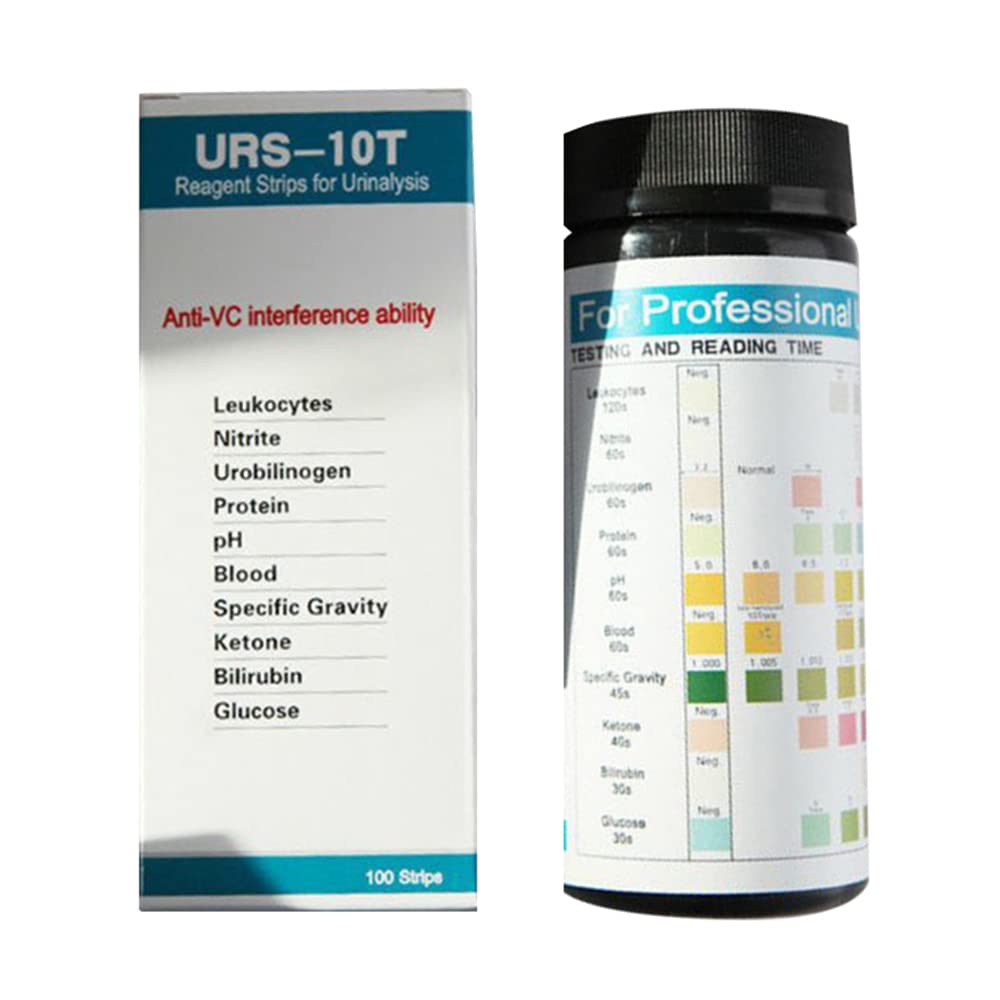 Buy 100 Urinalysis Reagent Strips URS-10T 10 Parameters Urine Test ...