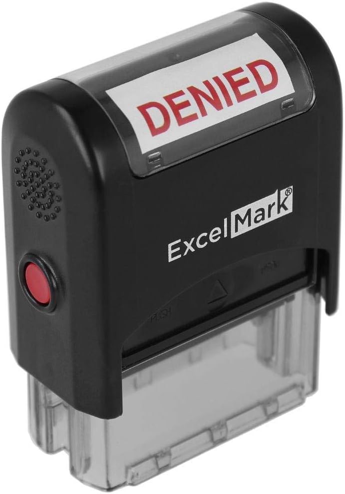 Amazon.com : Self Inking Rubber Stamp, Refillable Red Ink Preinstalled ...
