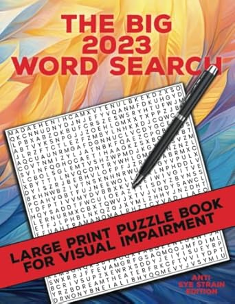 The Big 2023 Word Search Large Print Puzzle Book for Visual Impairment ...