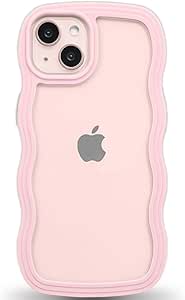 Amazon.com: Anuck for iPhone 13 Case Wavy Edge Clear Back Design, Anti-Slip Grip Cute Wave Curly ...