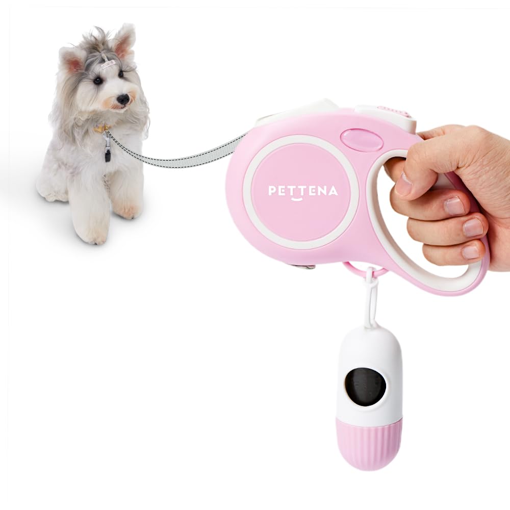 Amazon | PETTENA リード 伸縮 犬用 回転可能 耐久性 高い伸縮式リード 滑り止めハンドル付き 5メートルの強力ナイロンベルト ワンハンドブレーキ 一時停止 耐荷重30 ...