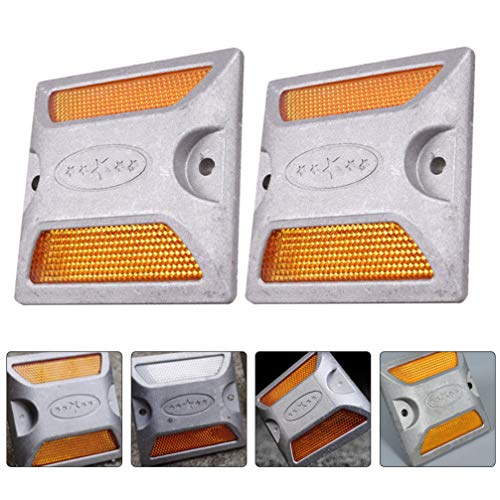 At Night Dunzy Road Reflectors 4 By 4 Inch Street Pavement & Asphalt ...