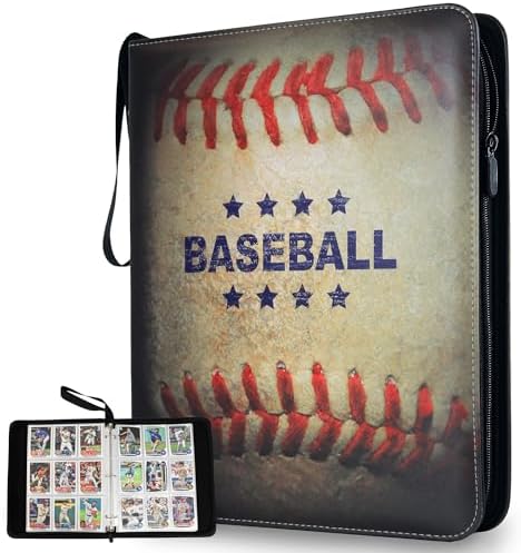 Amazon.com: Baseball Card Binder 900 Pockets, 50 Pages, 3 Ring Trading ...