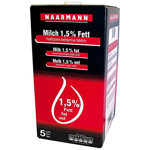 Naarmann H-Milch 1.5 Prozent Fett 5l, 1er Pack (1 x 5 l) : Amazon.de ...