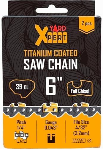 Amazon.com: KAKEI 6 Inch Chainsaw Chain 1/4" LP Pitch .043" Gauge 37 ...