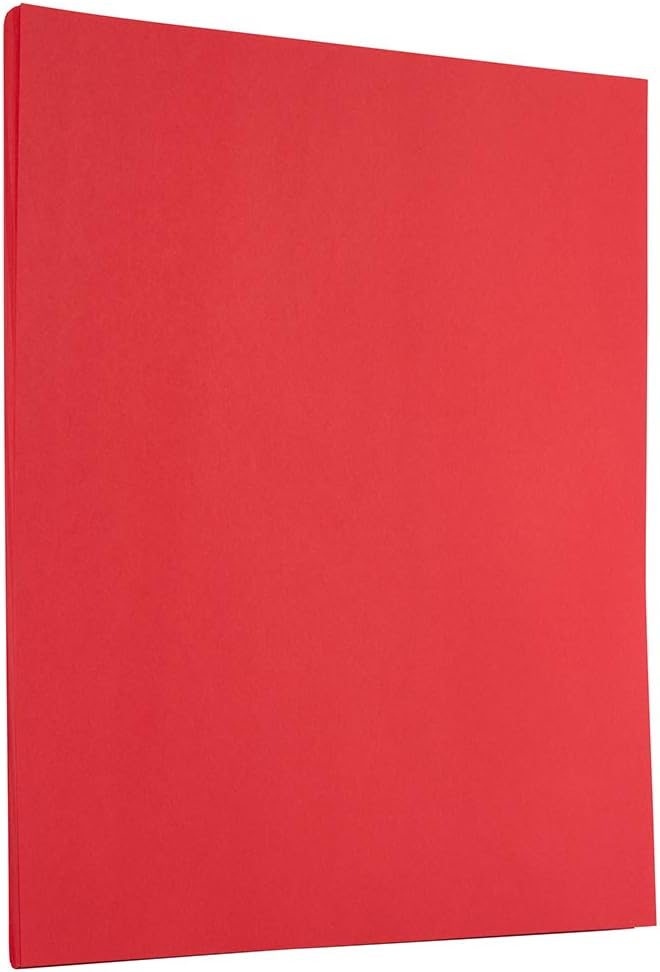 Amazon.com : JAM PAPER Colored 24lb Paper - 90 gsm - 8.5 x 11 - Red ...