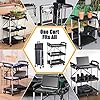 Amazon.com: FUTURELAB Portable Folding Service Cart - 3 Tier 330LBS Capacity - Rolling Utility ...