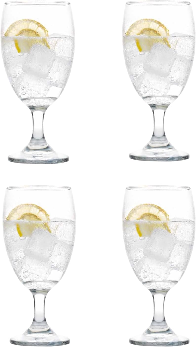 Amazon.com | Libbey Classic Goblet Beverage Glasses, Set of 4: Water ...