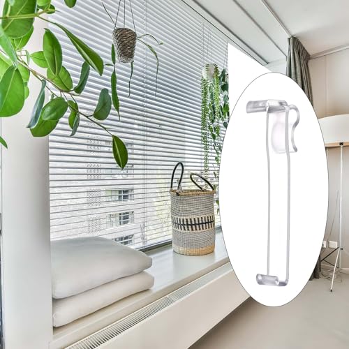 12Pcs 3 Inch Clear Valance Clips for Blinds (Horizontal)