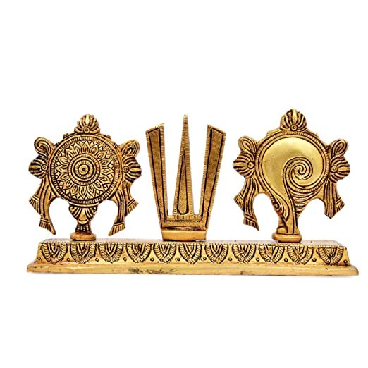 Buy Shree Girraj Ji Traders Metal Decorative Aluminium Shankh Chakra ...