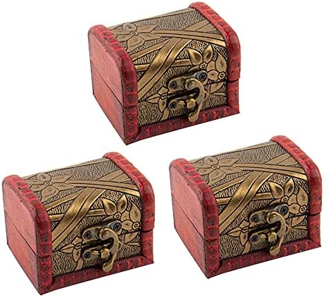 Amazon.com: 4 Styles Pattern Wooden Trinket Boxes - Vintage Pirate ...