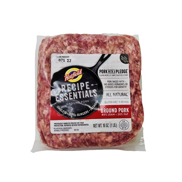 Amazon.com: Hatfield, Fresh Ground Pork Brick, 16 Ounce : Grocery ...