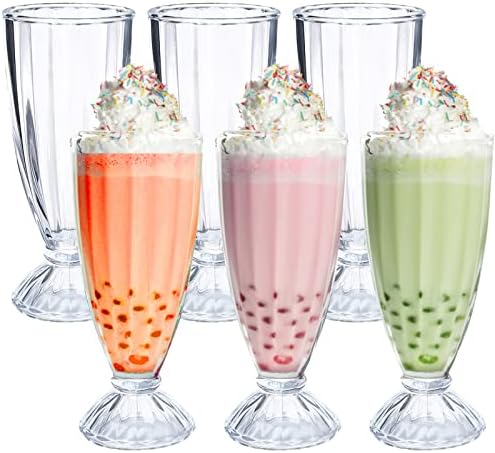 Amazon.com | Home-X Vintage Style Milkshake Glasses Set, Old Fashioned ...