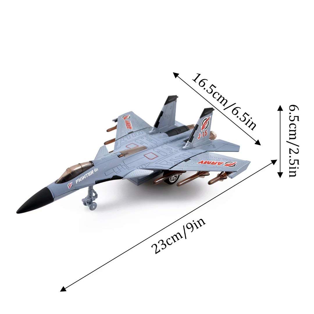 QIAONIUNIU Toy Airplane Model Planes Alloy Pull Back Fighter for Boys ...