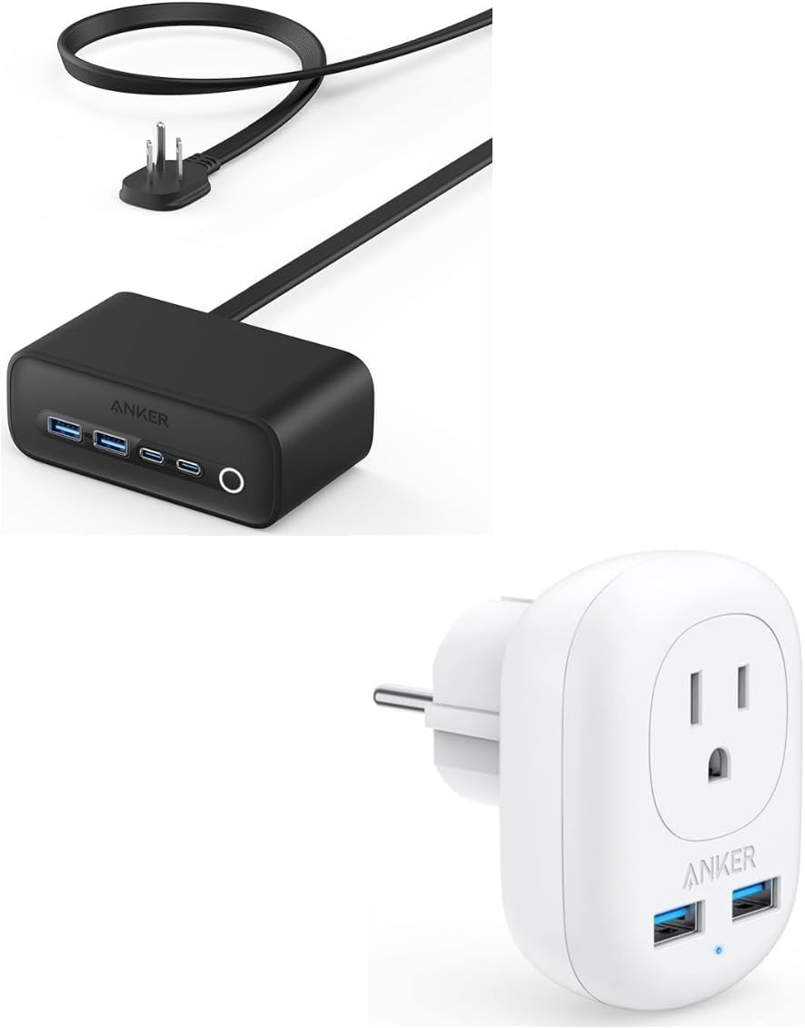 Amazon.com: Anker 525 Charging Station, 5 ft Thin Cord and Flat Plug ...