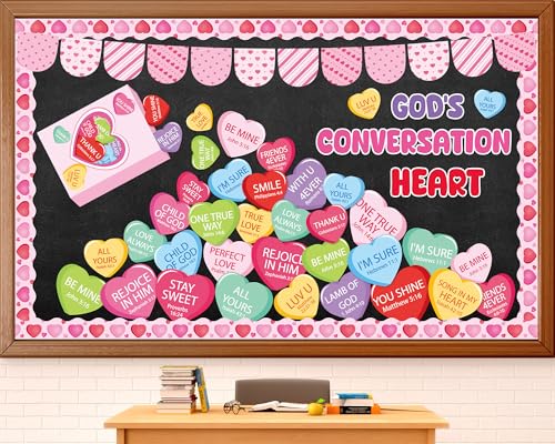 Snapklik.com : Gisgfim Valentines Day Conversation Heart Bulletin Board ...