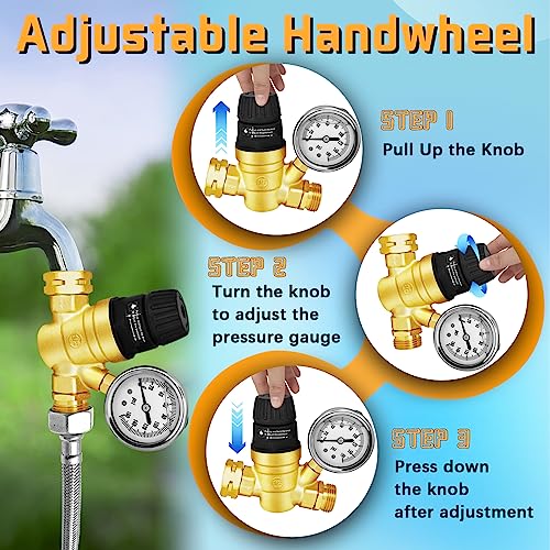 Snapklik.com : Boltigen Handle Adjustable RV Water Pressure Regulator ...
