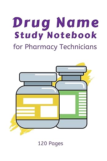 Buy Drug Name Study Notebook - for Pharmacy Technicians: Prescription ...