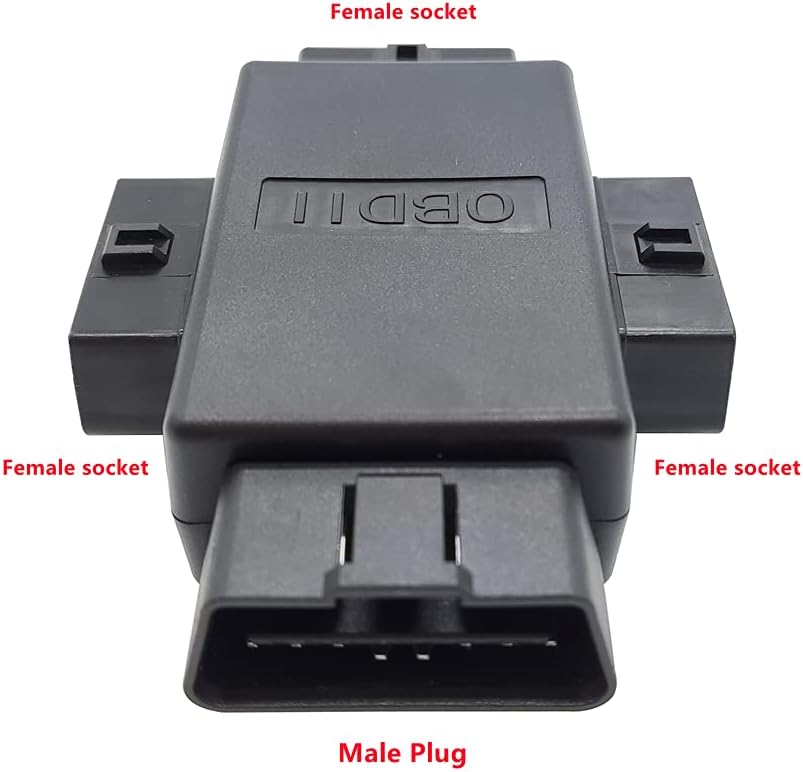 OBD2 OBD II – Conector macho de 16 pines a 3 conectores hembra OBD ...