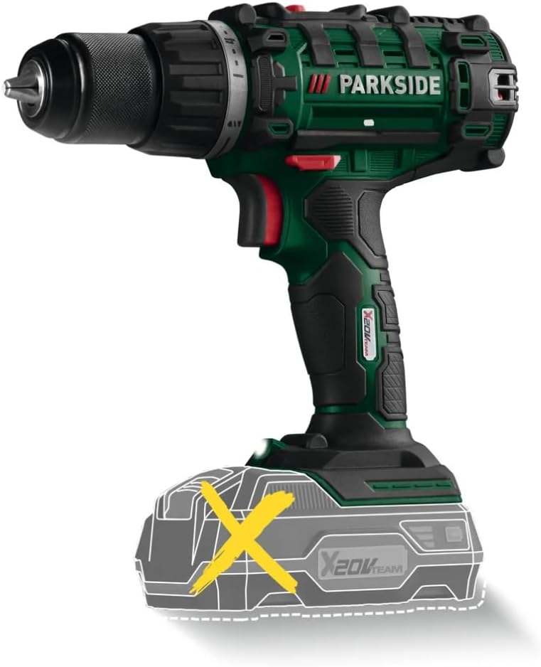 Parkside Cordless Hammer Drill PABH 20-LI B2 with 3X SDS-Plus bits 3X ...