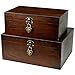 Amazon.com: Wood Keepsake Boxes with Lock and Keys Handcrafted ...