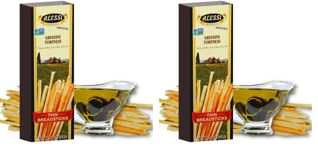 Amazon.com: Alessi Imported Breadsticks, Thin Autentico Italian Crispy ...