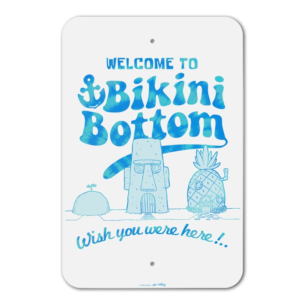 Snapklik.com : Spongebob Bikini Bottom Welcome Home Business Office Sign