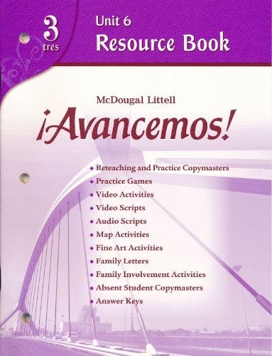 ?Avancemos!: Unit Resource Book 6 Level 3 (Spanish Edition) by MCDOUGAL ...