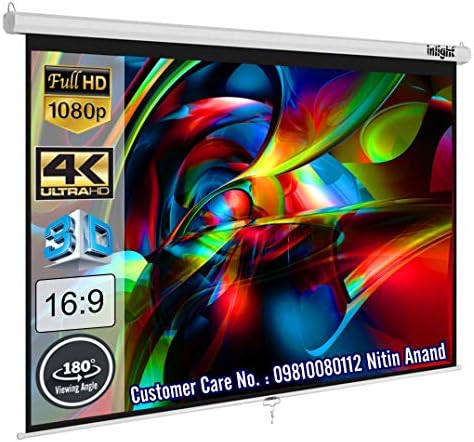 Inlight® Motorised Home Theatre Projector Screen 8 Ft. x 6 Ft. – 120 ...