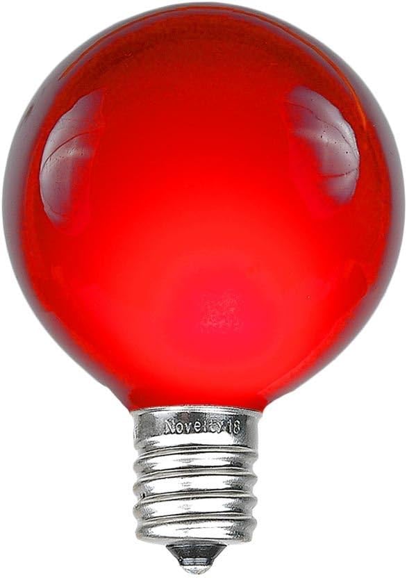 CEC Industries #10G9 1/2/120V/TR (Red) Bulb 120 V, 10 W, E12 Base, G-9 ...