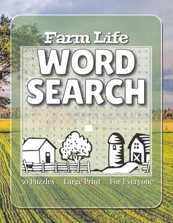 Farm Life Word Search: Easy to Read Print | 8.5" by 11" For Readability ...