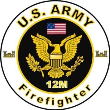 Amazon.com - Vinyl USA United States Army MOS 12M Firefighter Decal ...