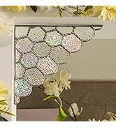 Amazon.com: Aizesuro Handmade Stained Glass Iredescent Honeycomb Corner ...