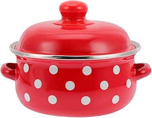 Amazon.com: Yardwe Enamel Pot Small Boiling Pot Multi-Functional Pot ...
