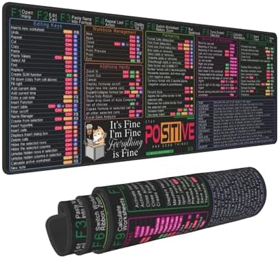 Amazon.com: DeskGuide Pro MS Office Keyboard Pad Shortcut Mouse Pad ...