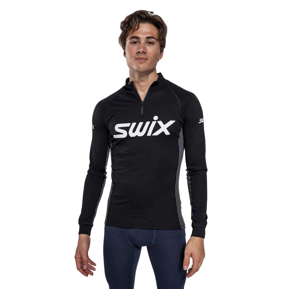 Swix RaceX Long-Sleeve Red Men Ski Baselayer Shirt