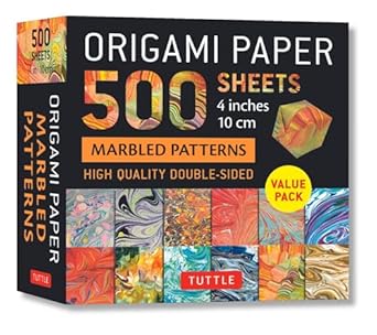 Origami Paper 500 sheets Marbled Patterns 4" (10 cm): Tuttle Studio ...