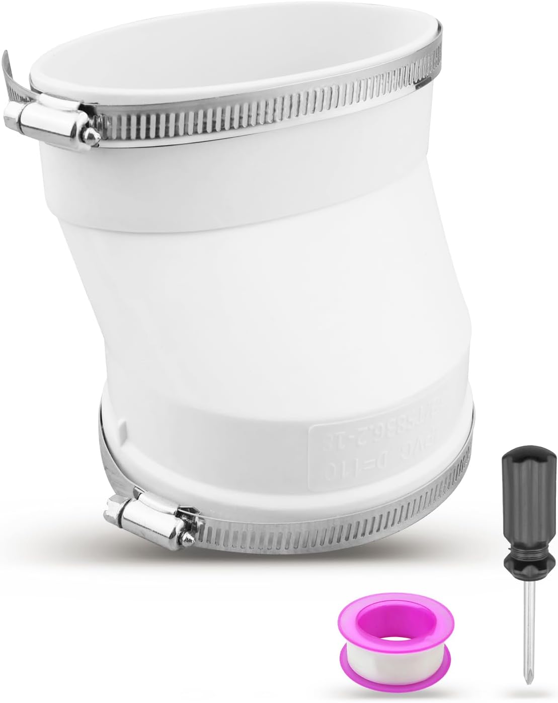 Amazon.com: Nahntaipy Round to Oval Duct Connector with Steel Worm ...