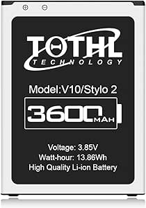 3600mAh LG Stylo 2/V10 Battery,Upgraded Battery for LG Stylo 2 Plus ...