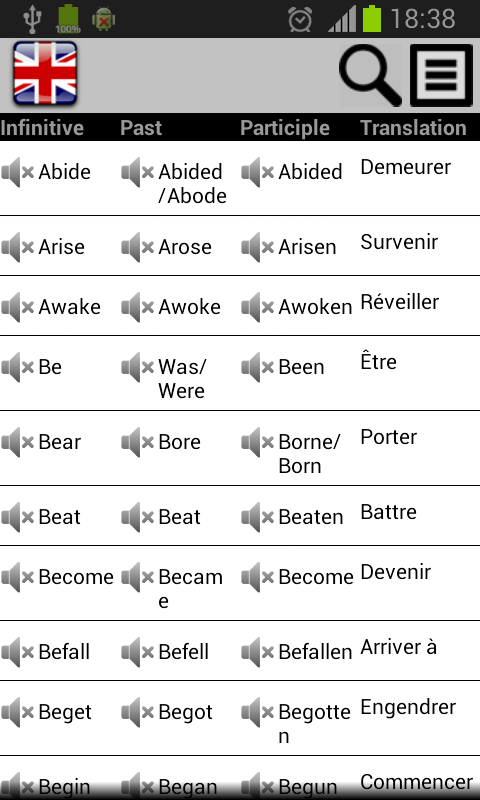 Irregular Verbs:Amazon.com:Appstore for Android