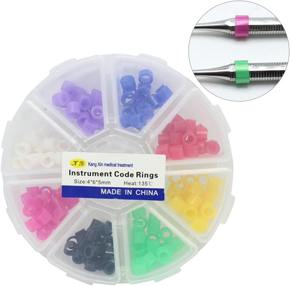 EXCEART 160pcs Dental Color Code Rings Multi- Color Universal Silicone ...