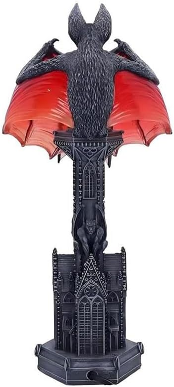 Gothic Wings of Night Halloween Lamp – Gothic Decor Bat Wing Light with ...