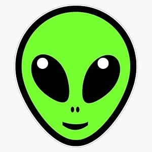 Amazon.com - Kawaii Alien Bumper Sticker Vinyl Decal 5"